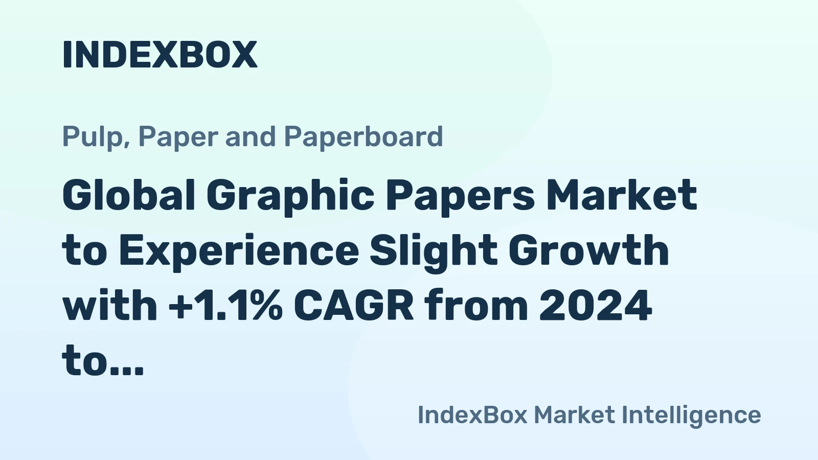 Global Graphic Papers Market to Experience Slight Growth with +1.1% CAGR from 2024 to 2035