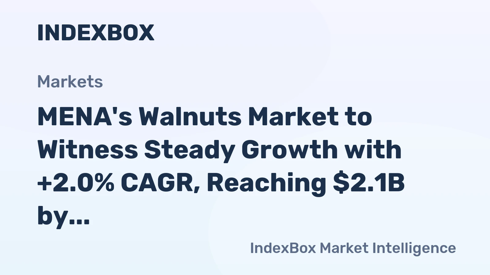 MENA's Walnuts Market to Witness Steady Growth with +2.0% CAGR, Reaching $2.1B by 2035