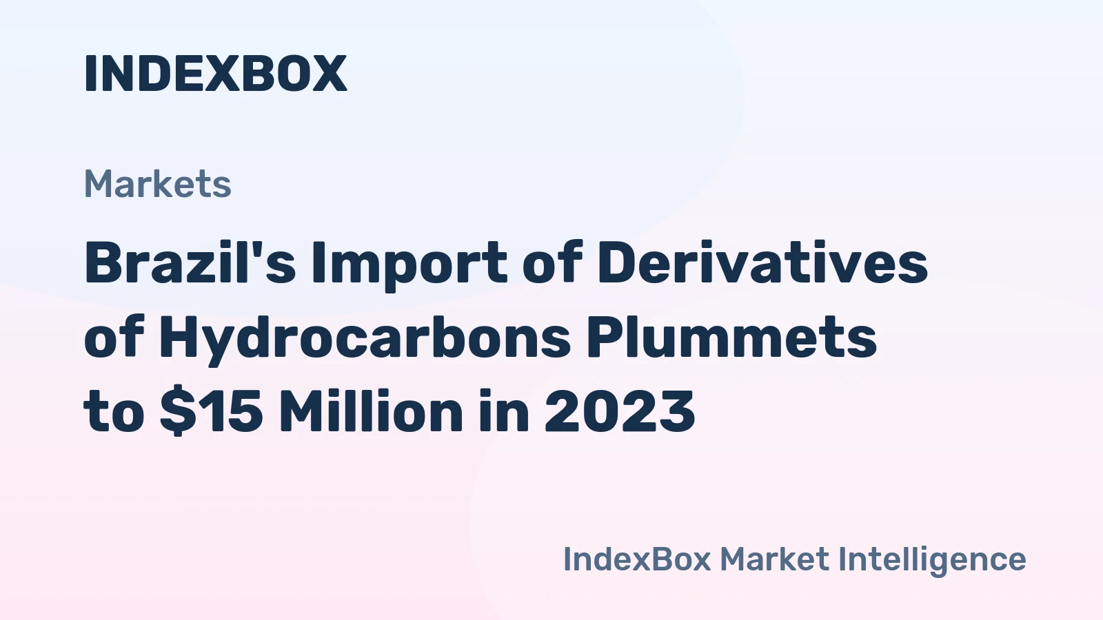 Brazil's Import of Derivatives of Hydrocarbons Plummets to $15 Million in 2023