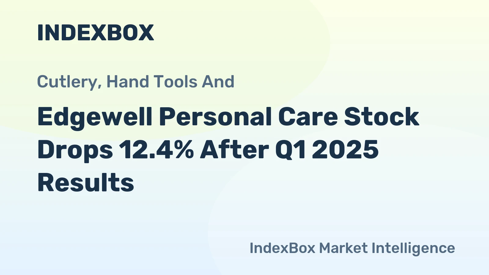 Edgewell Personal Care Stock Drops 12.4% After Q1 2025 Results
