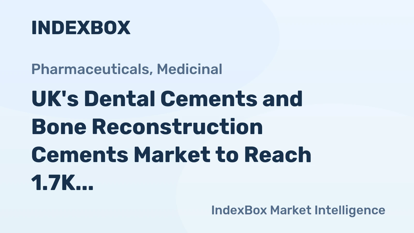 UK's Dental Cements and Bone Reconstruction Cements Market to Reach 1.7K Tons and $384M by 2035, Driven by Increasing Demand