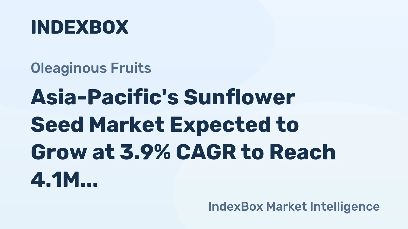 Asia-Pacific's Sunflower Seed Market Expected to Grow at 3.9% CAGR to Reach 4.1M Tons by 2035, Valued at $6.3B