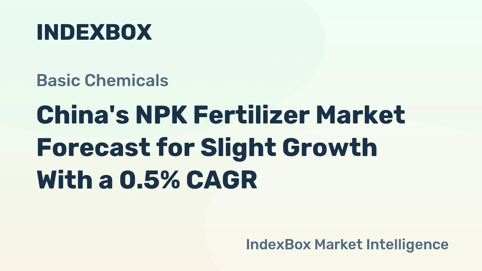 China's NPK Fertilizer Market Forecast for Slight Growth With a 0.5% CAGR