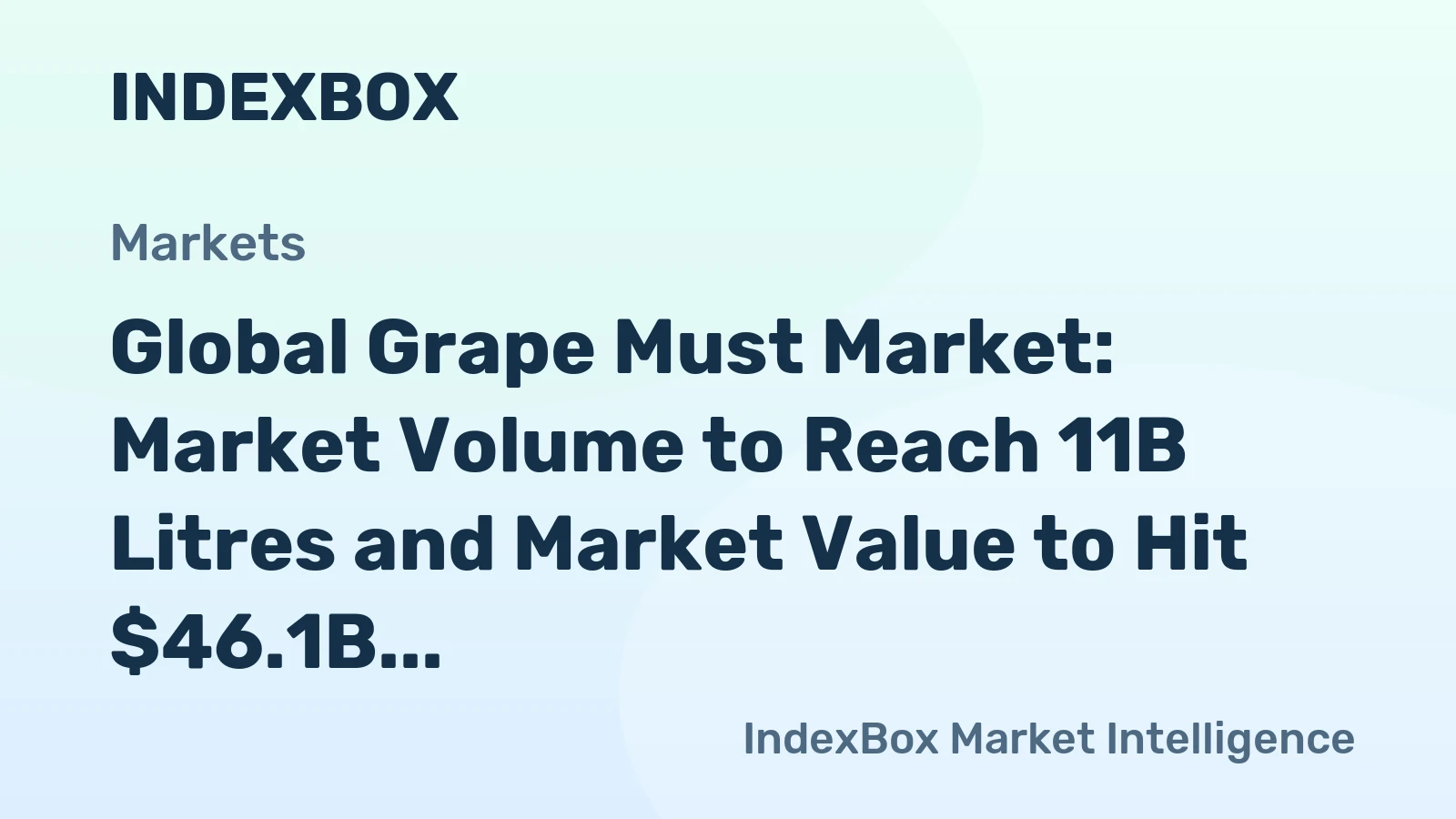 Global Grape Must Market: Market Volume to Reach 11B Litres and Market Value to Hit $46.1B by 2035