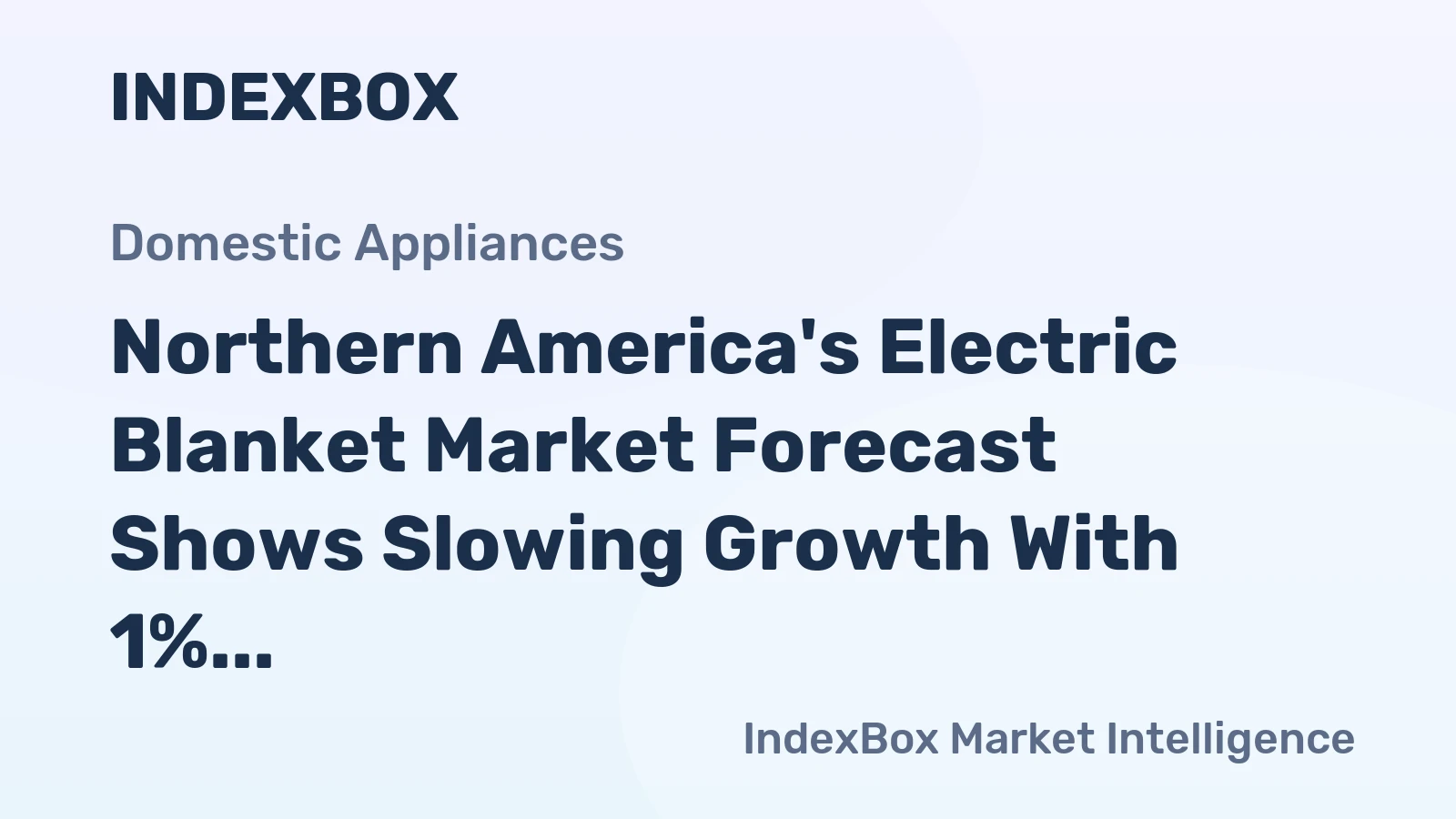 Northern America's Electric Blanket Market Forecast Shows Slowing Growth With 1% CAGR