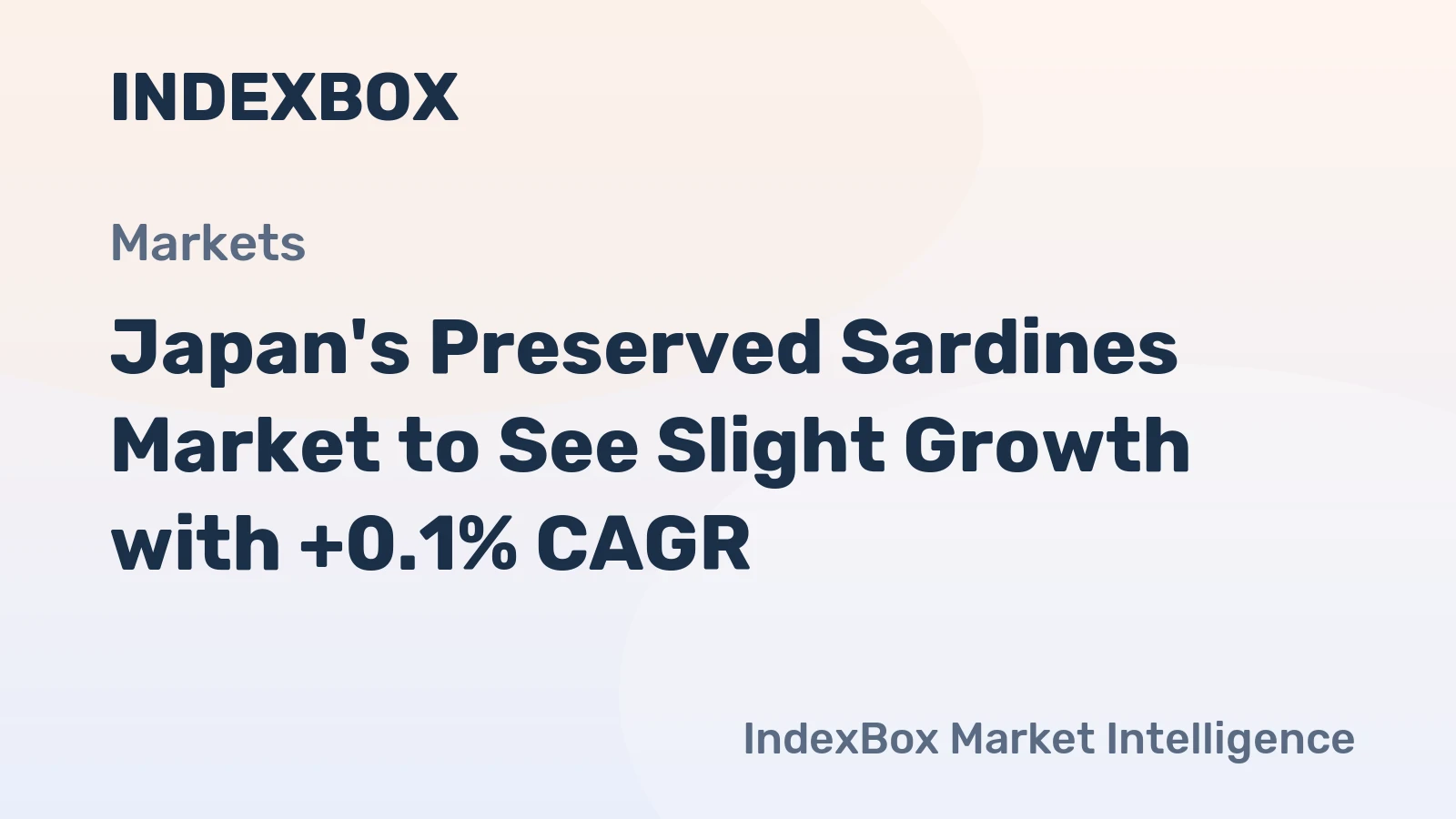Japan's Preserved Sardines Market to See Slight Growth with +0.1% CAGR