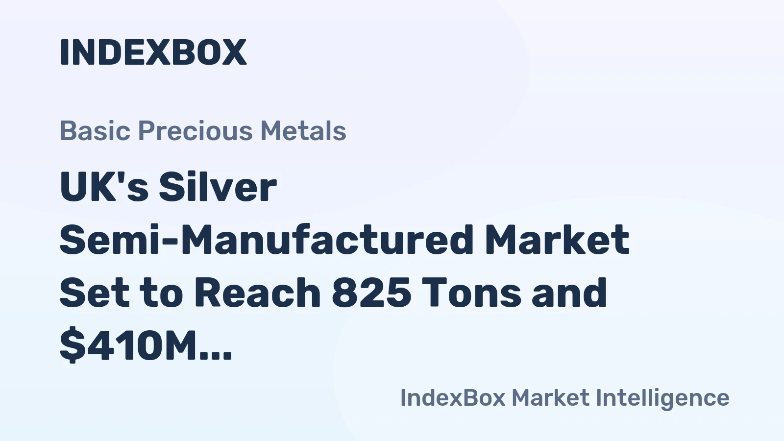 UK's Silver Semi-Manufactured Market Set to Reach 825 Tons and $410M by 2035