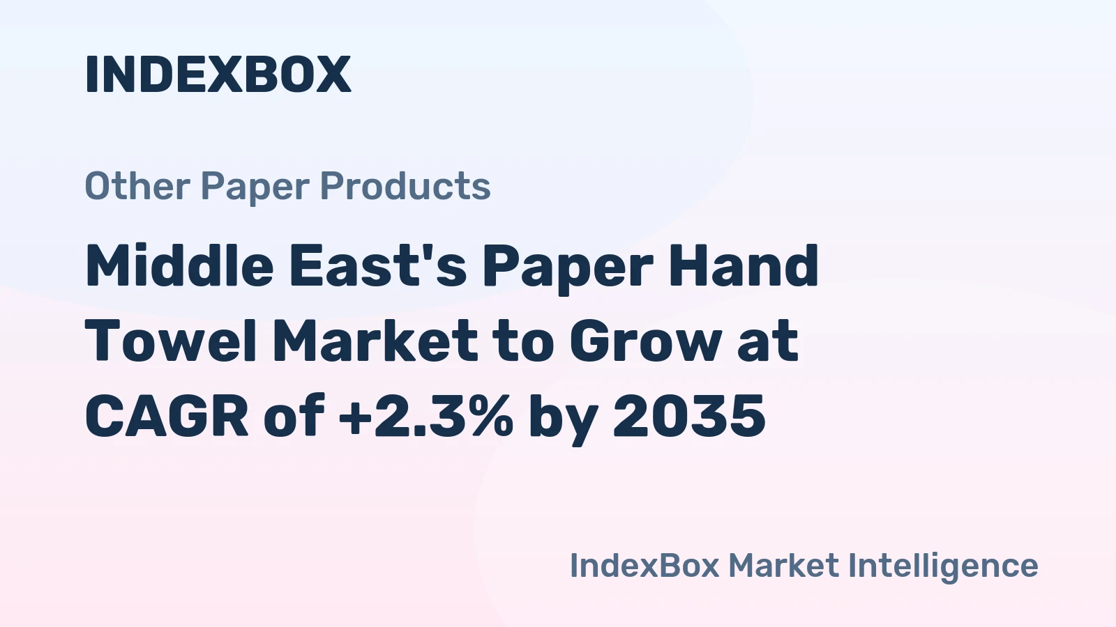 Middle East's Paper Hand Towel Market to Grow at CAGR of +2.3% by 2035