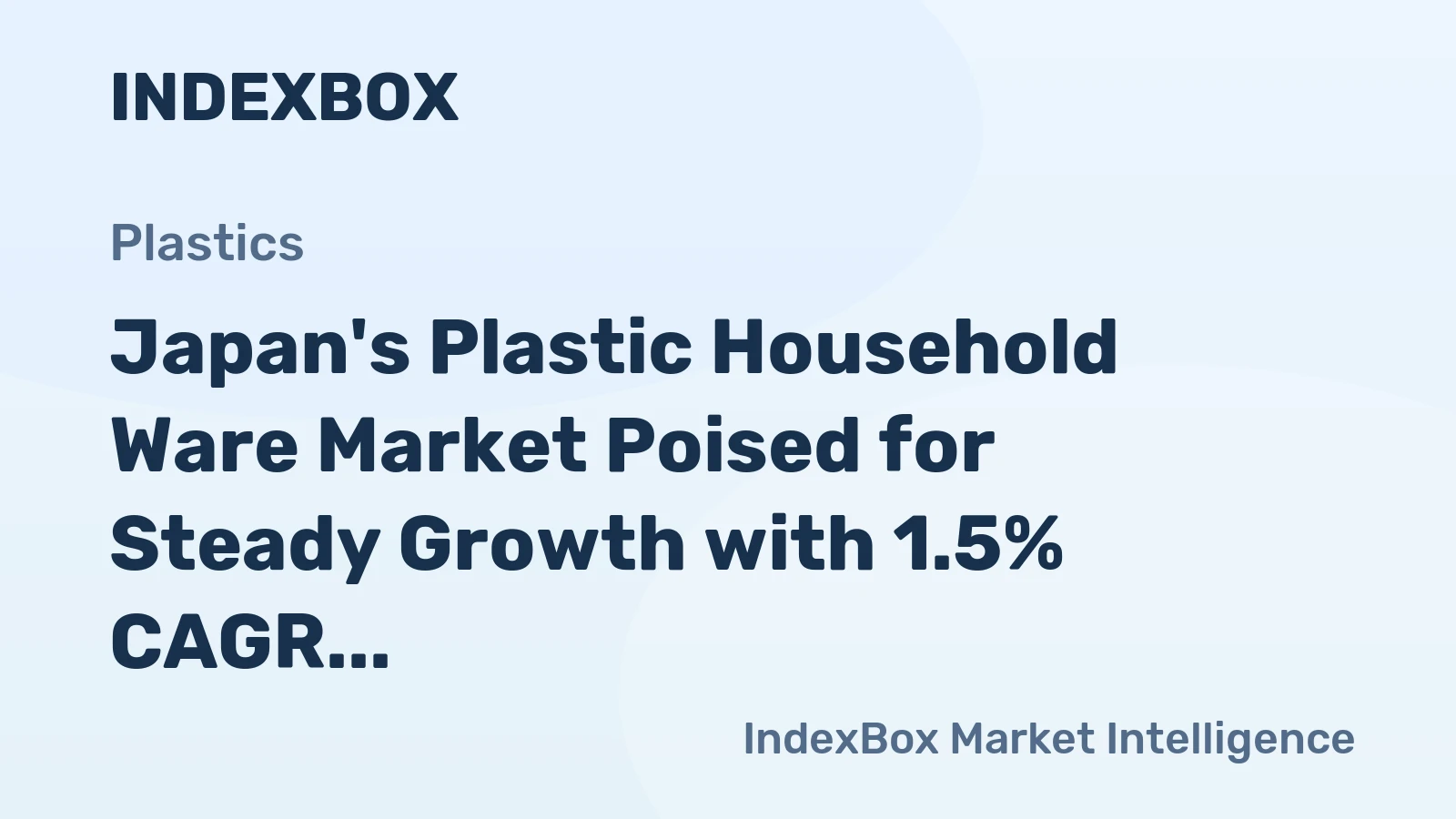 Japan's Plastic Household Ware Market Poised for Steady Growth with 1.5% CAGR Through 2035