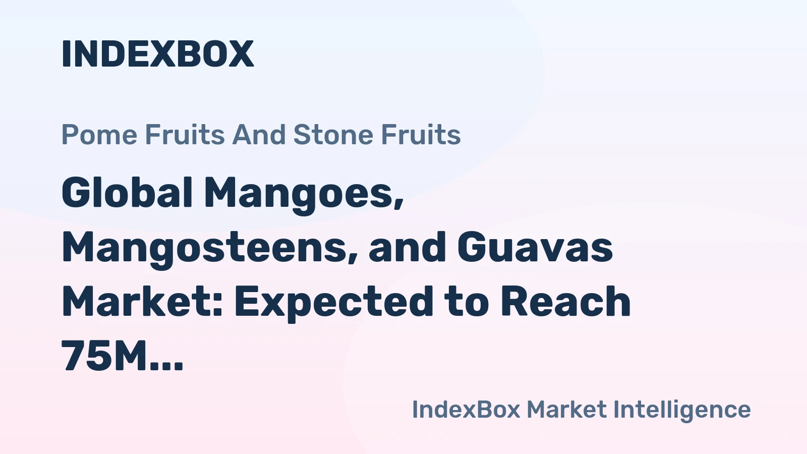 Global Mangoes, Mangosteens, and Guavas Market: Expected to Reach 75M Tons in Volume and $125.7B in Value by 2035