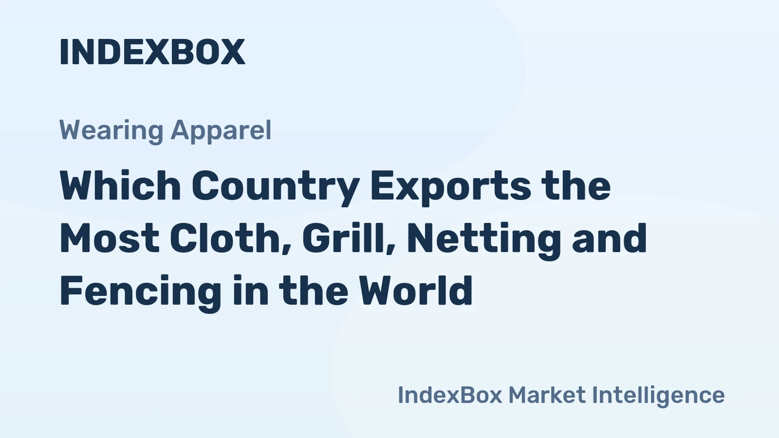 Which Country Exports the Most Cloth, Grill, Netting and Fencing in the World?