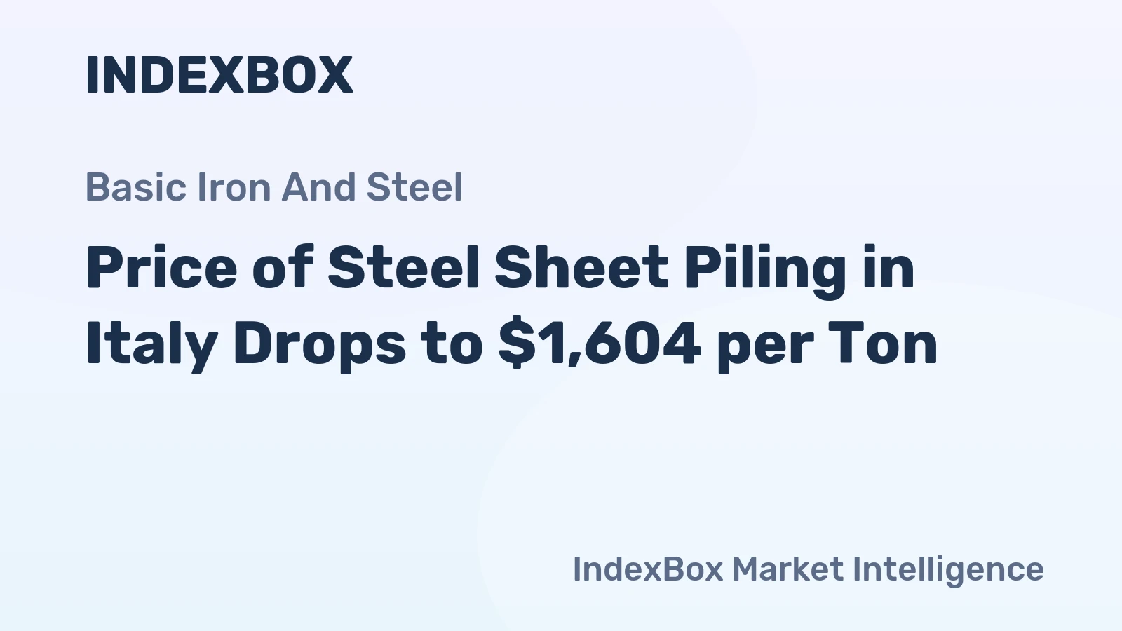 Price of Steel Sheet Piling in Italy Drops to $1,604 per Ton