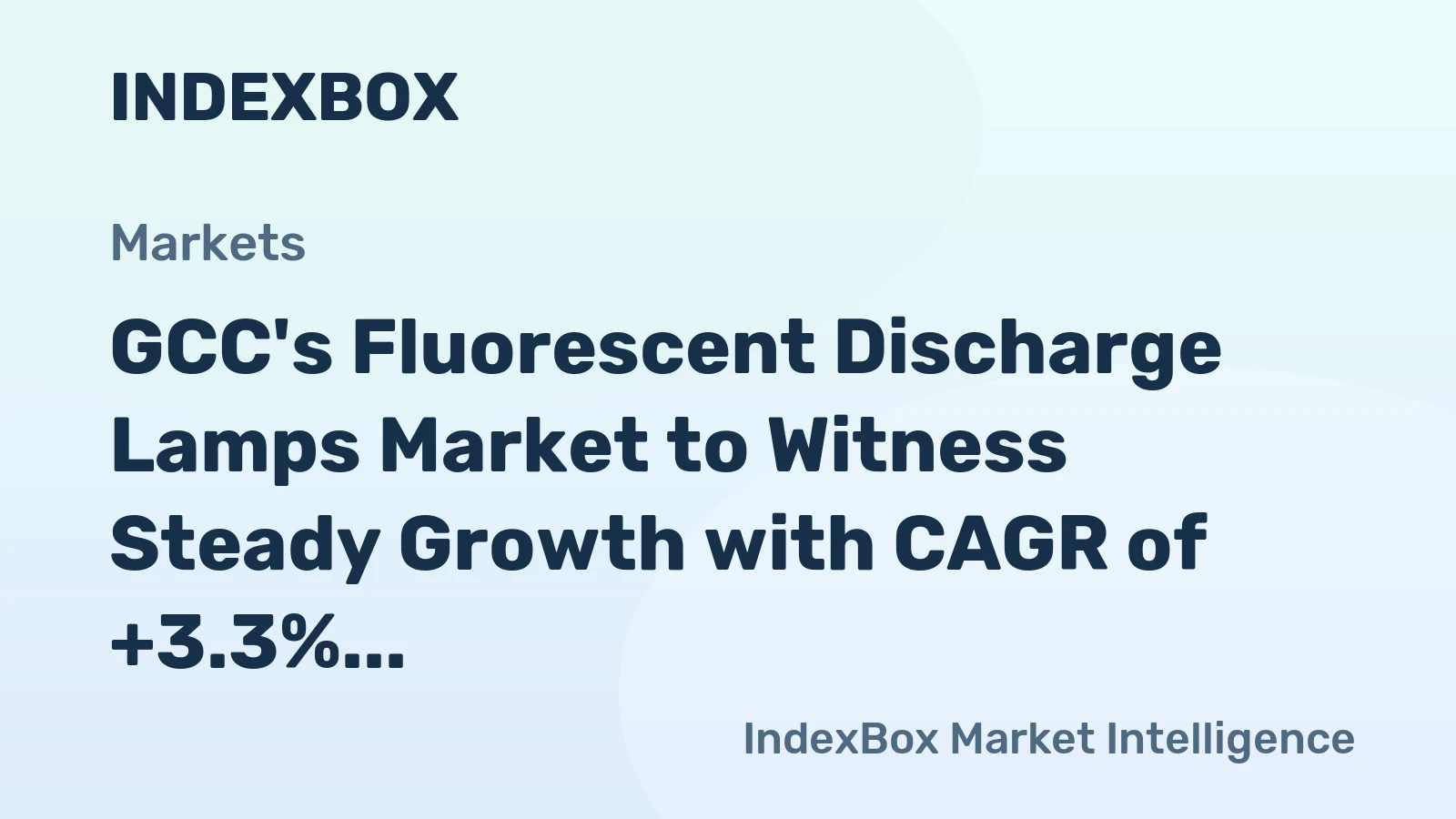 GCC's Fluorescent Discharge Lamps Market to Witness Steady Growth with CAGR of +3.3% from 2024-2035