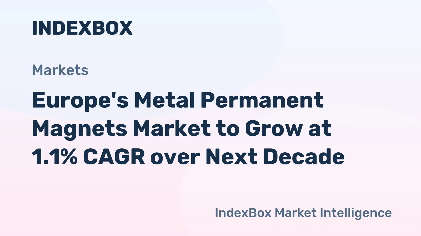 Europe's Metal Permanent Magnets Market to Grow at 1.1% CAGR over Next Decade