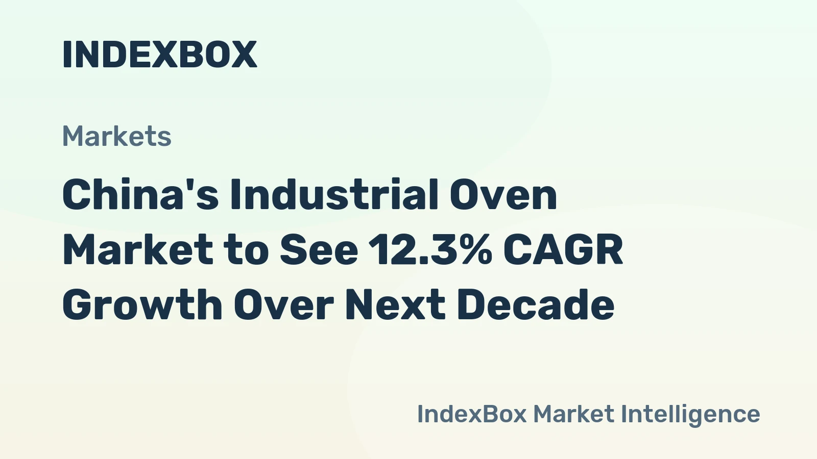China's Industrial Oven Market to See 12.3% CAGR Growth Over Next Decade