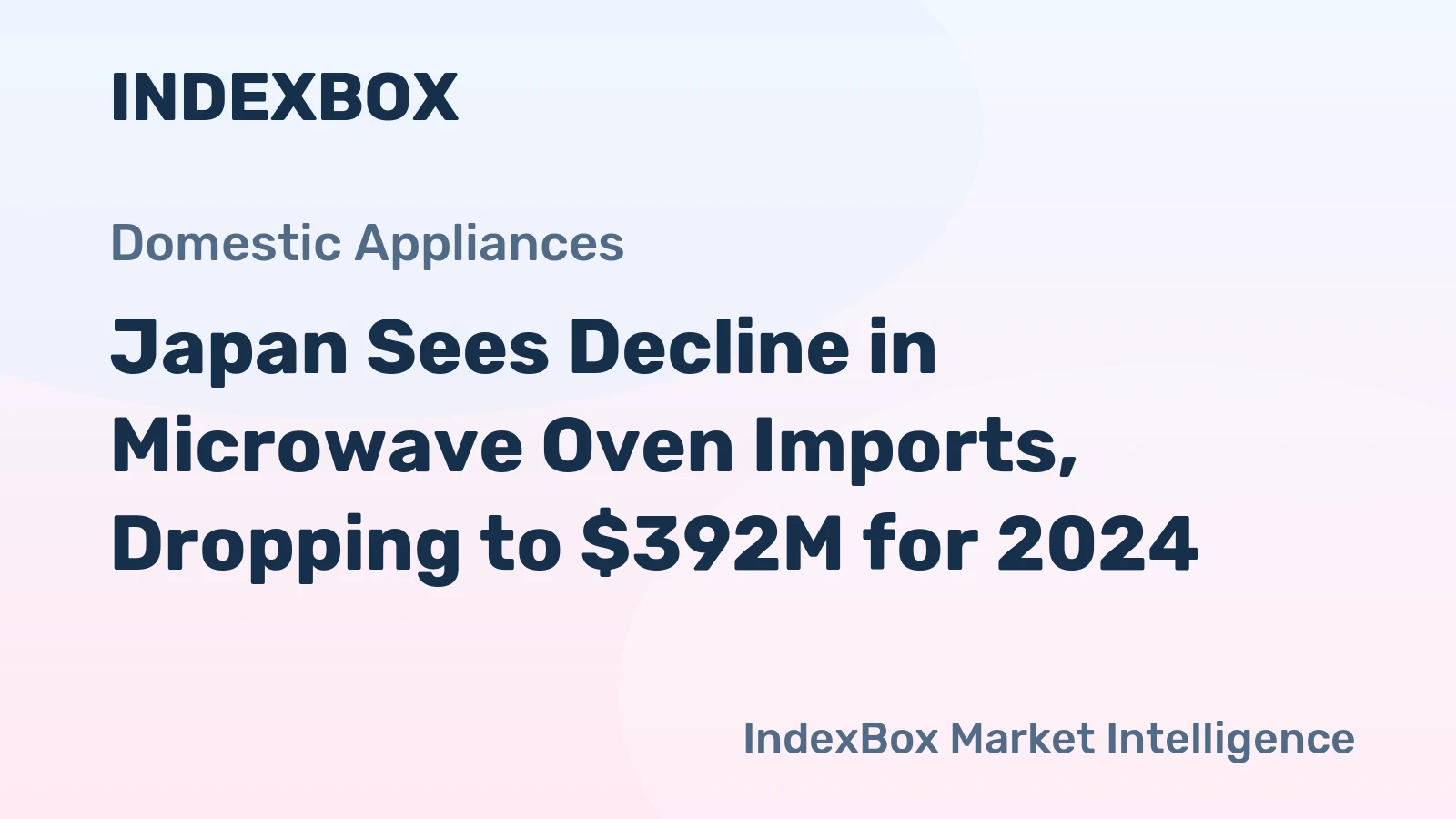 Japan Sees Decline in Microwave Oven Imports, Dropping to $392M for 2024