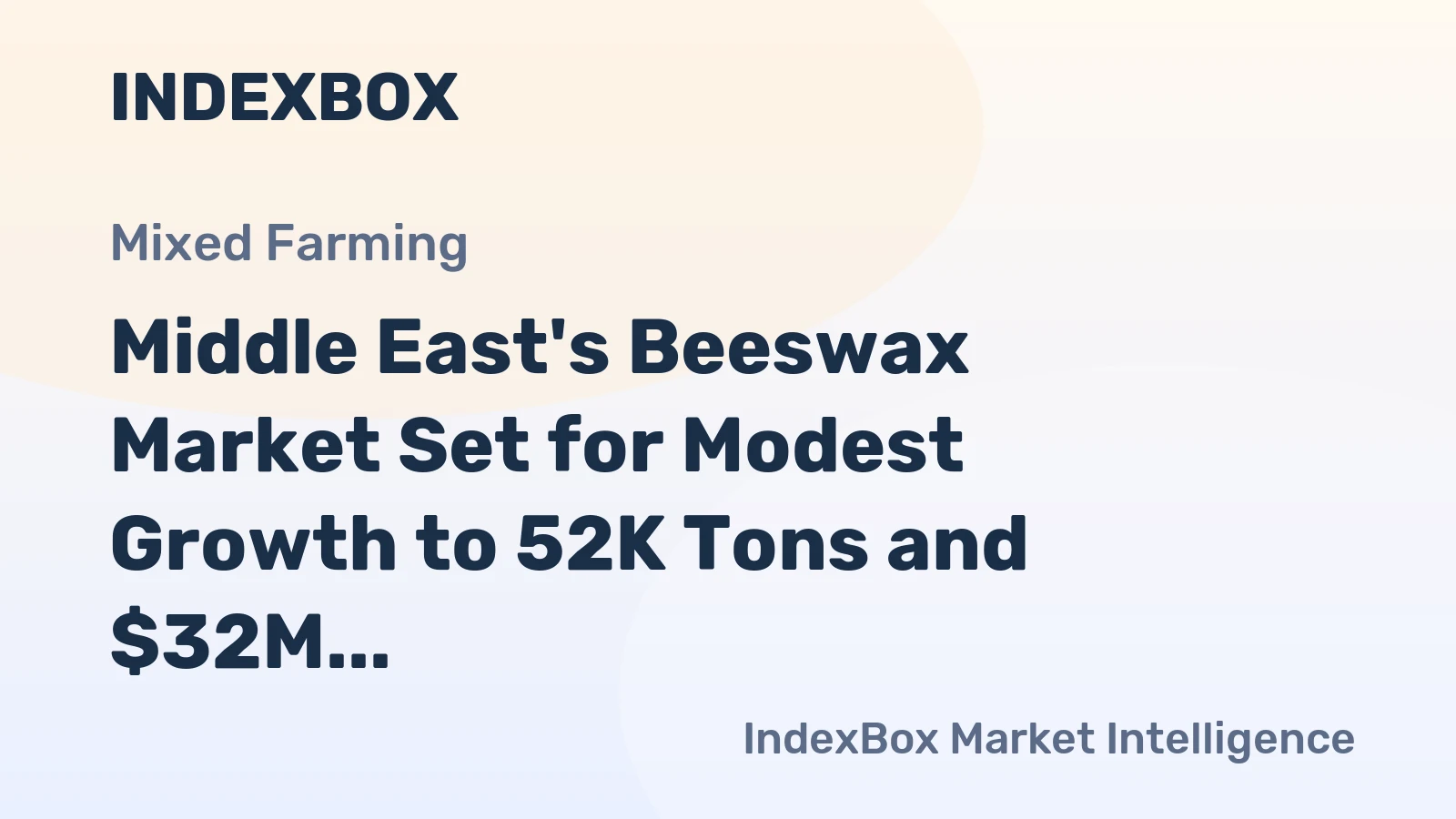 Middle East's Beeswax Market Set for Modest Growth to 52K Tons and $32M