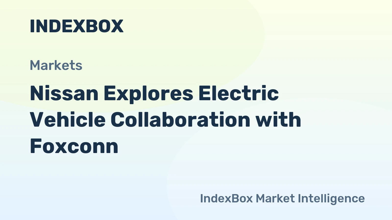 Nissan Explores Electric Vehicle Collaboration with Foxconn