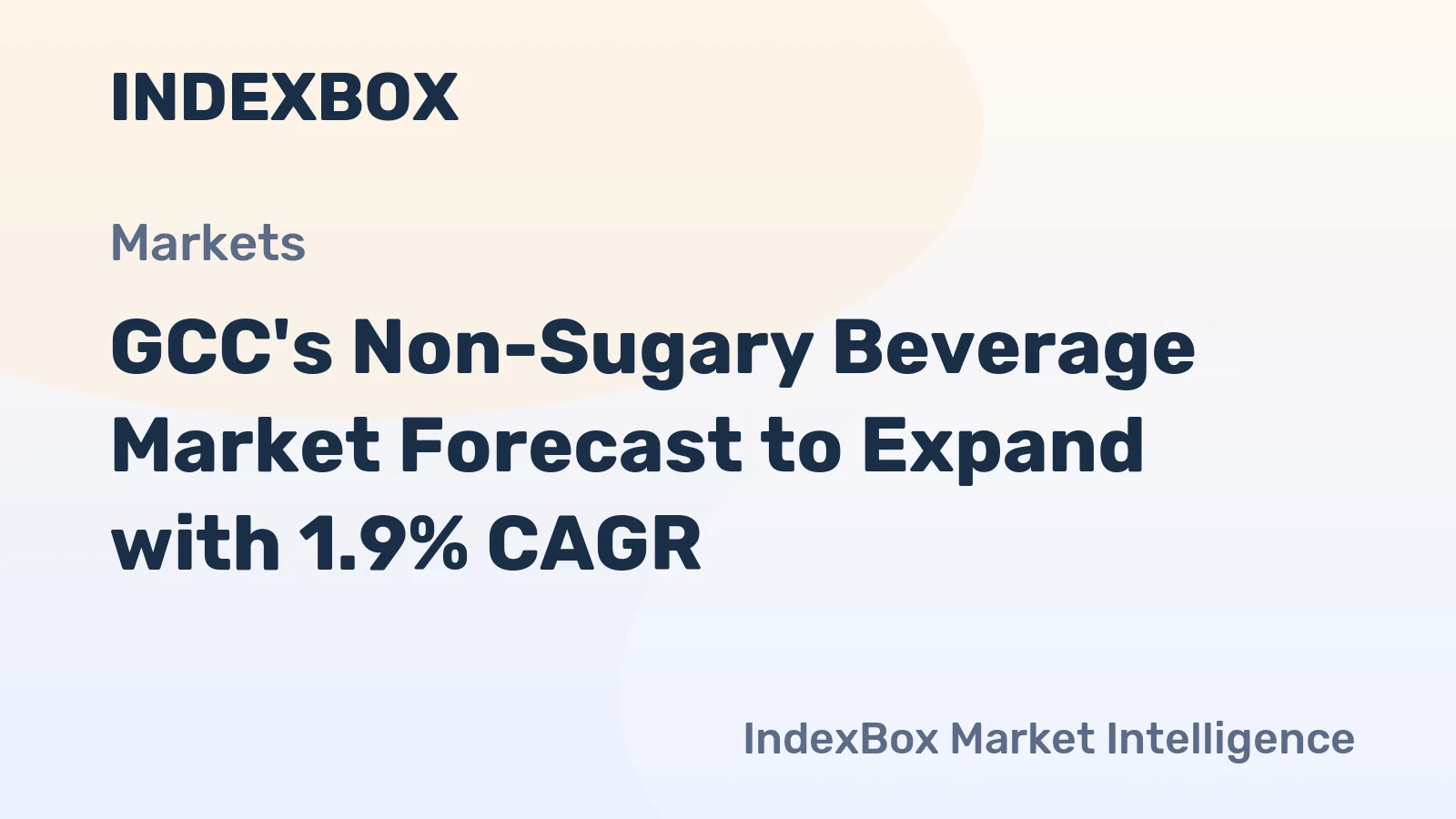 GCC's Non-Sugary Beverage Market Forecast to Expand with 1.9% CAGR