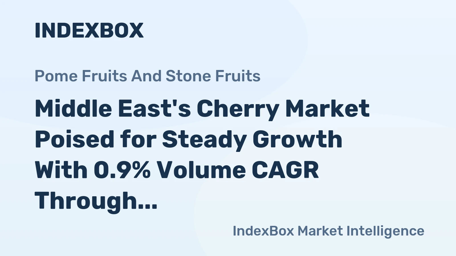 Middle East's Cherry Market Poised for Steady Growth With 0.9% Volume CAGR Through 2035