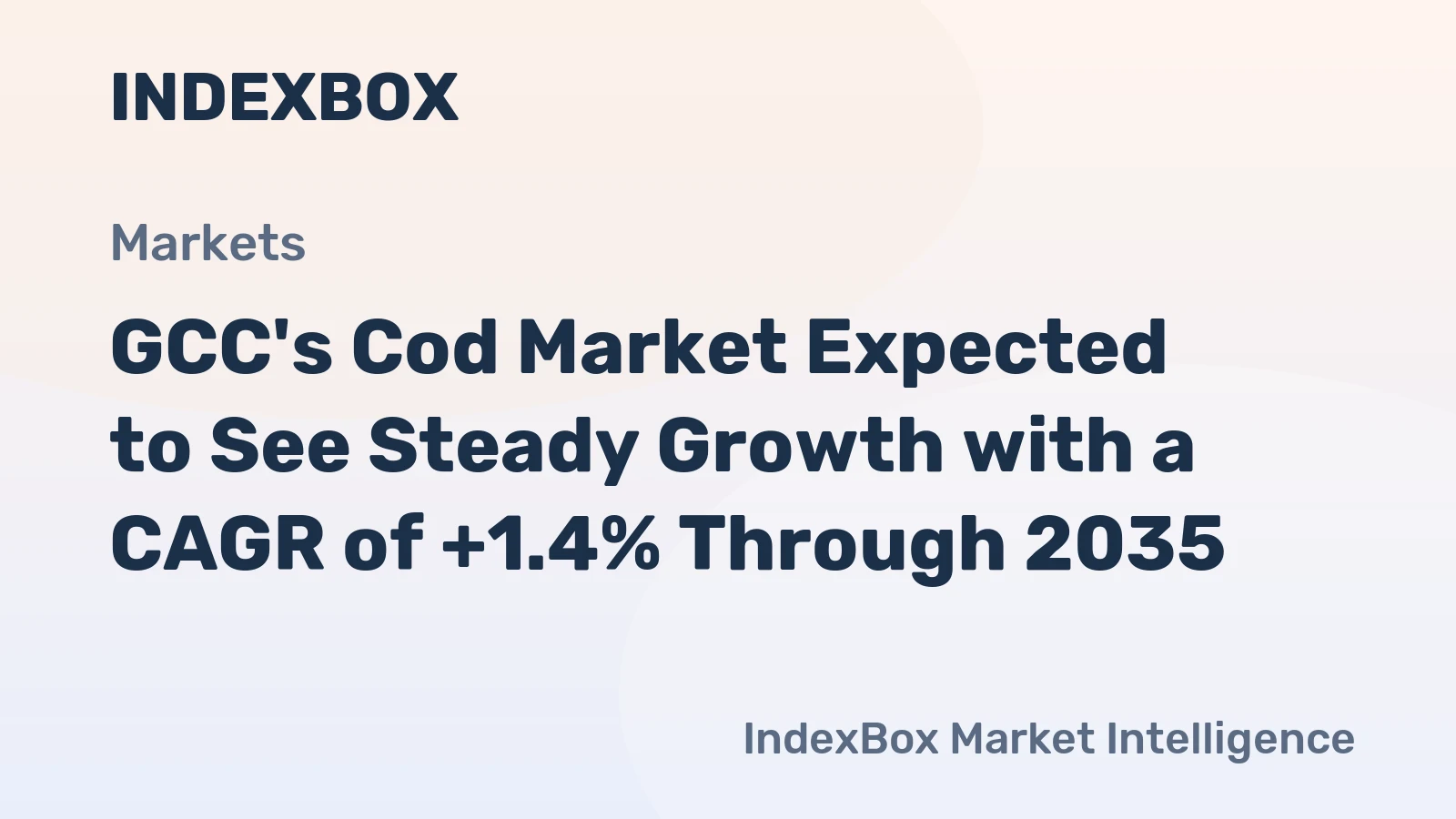 GCC's Cod Market Expected to See Steady Growth with a CAGR of +1.4% Through 2035