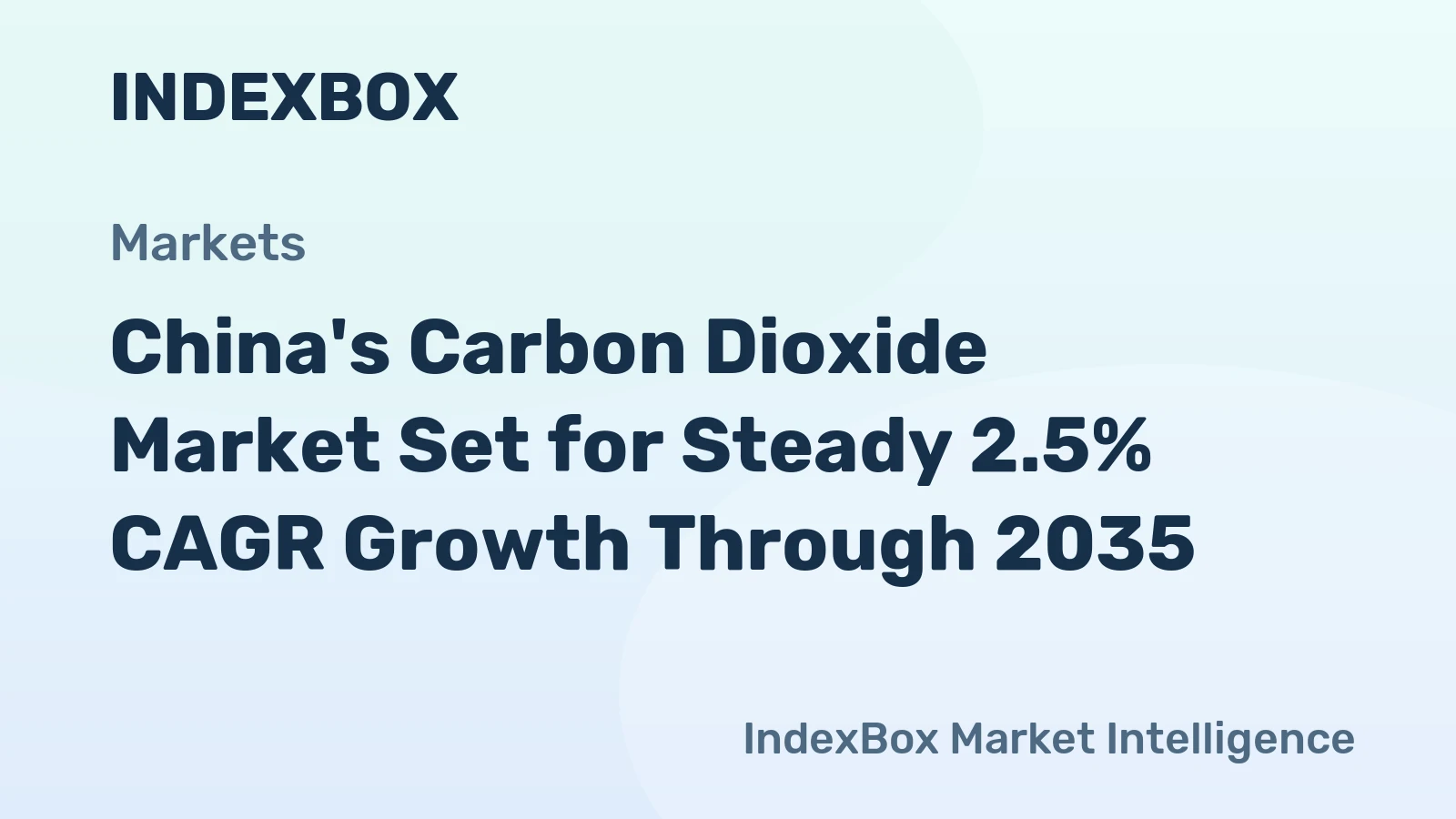 China's Carbon Dioxide Market Set for Steady 2.5% CAGR Growth Through 2035