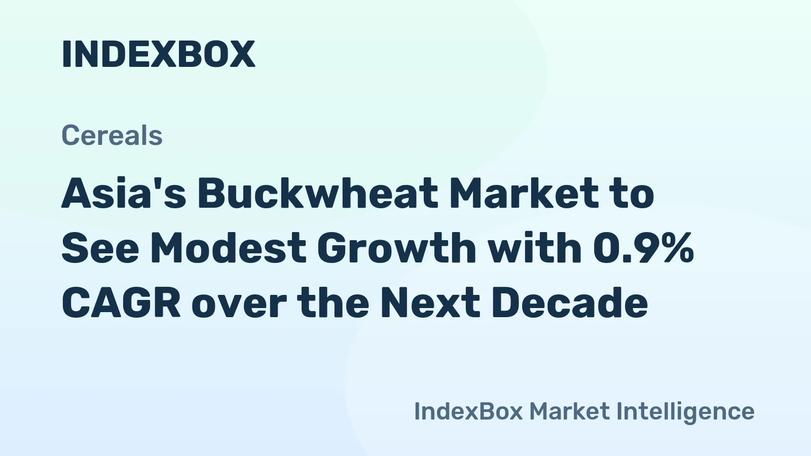 Asia's Buckwheat Market to See Modest Growth with 0.9% CAGR over the Next Decade