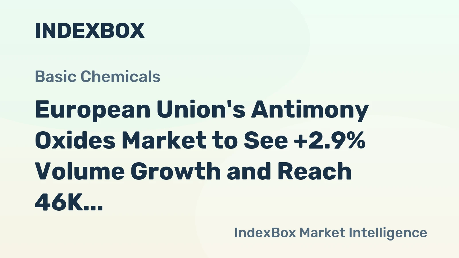 European Union's Antimony Oxides Market to See +2.9% Volume Growth and Reach 46K tons by 2035, Valued at $640M