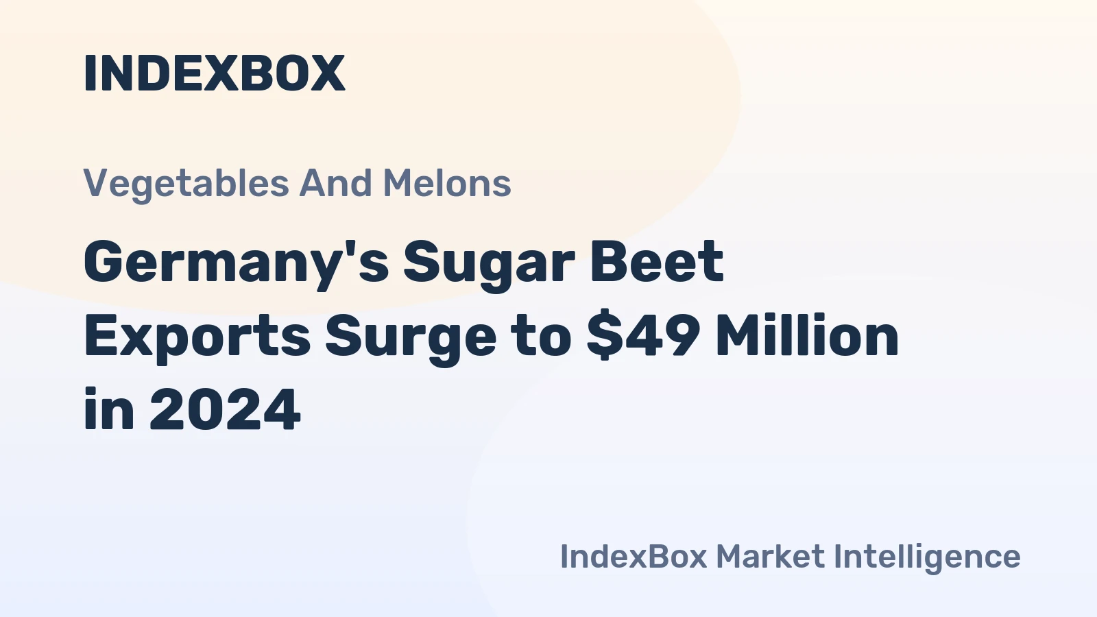 Germany's Sugar Beet Exports Surge to $49 Million in 2024