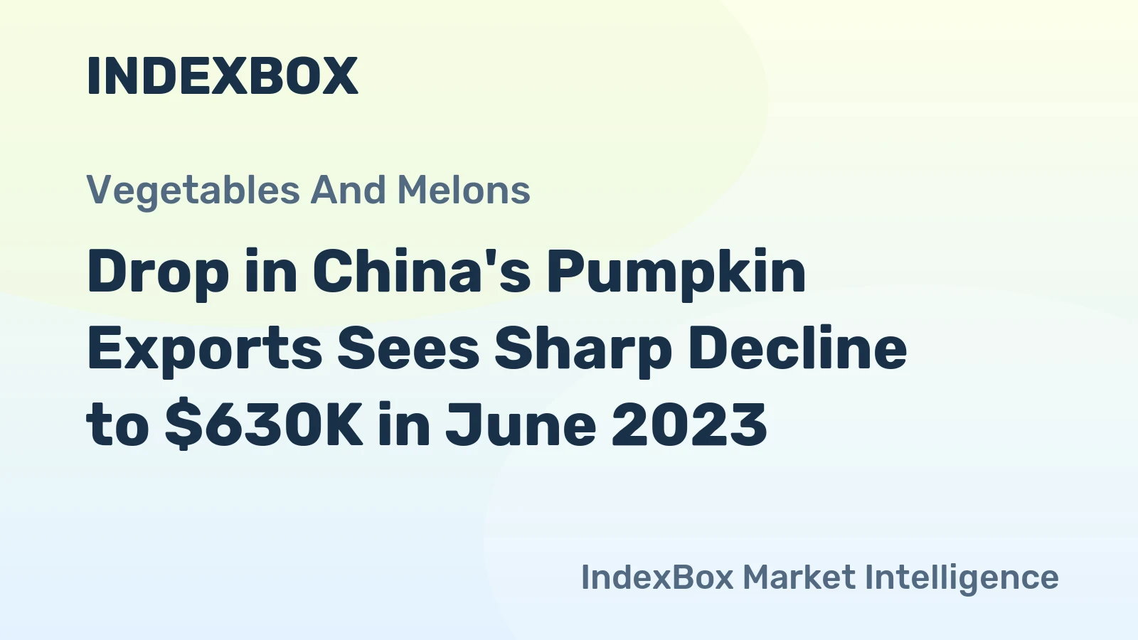 Drop in China's Pumpkin Exports Sees Sharp Decline to $630K in June 2023
