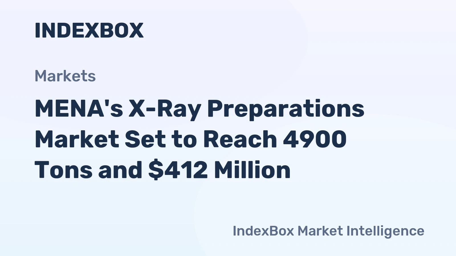 MENA's X-Ray Preparations Market Set to Reach 4900 Tons and $412 Million