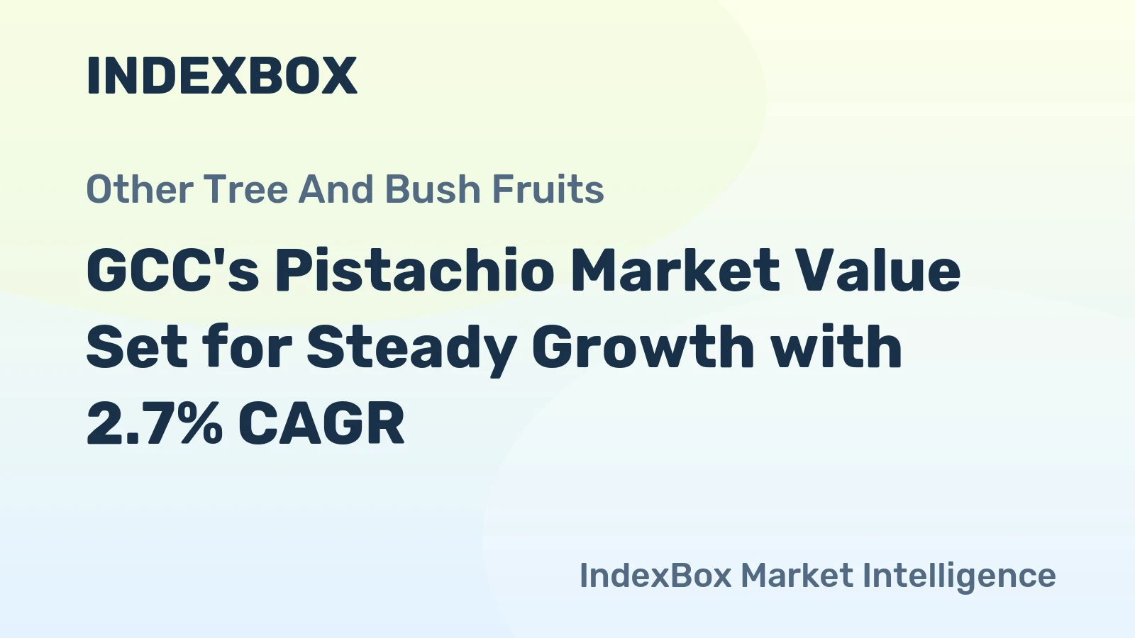 GCC's Pistachio Market Value Set for Steady Growth with 2.7% CAGR