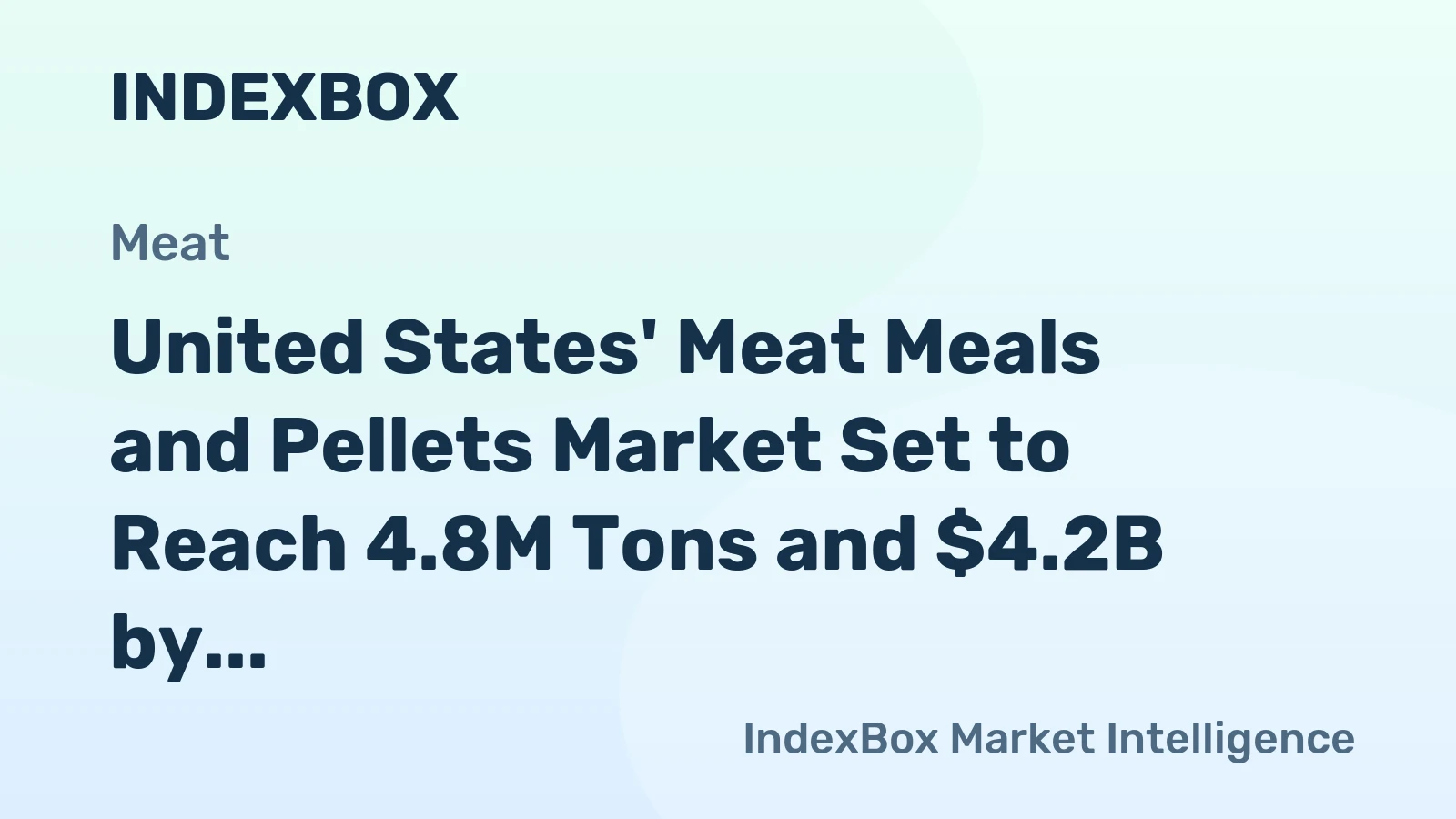 United States' Meat Meals and Pellets Market Set to Reach 4.8M Tons and $4.2B by 2035