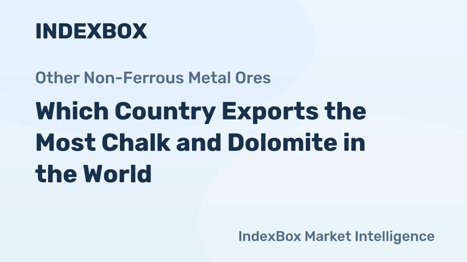 Which Country Exports the Most Chalk and Dolomite in the World?