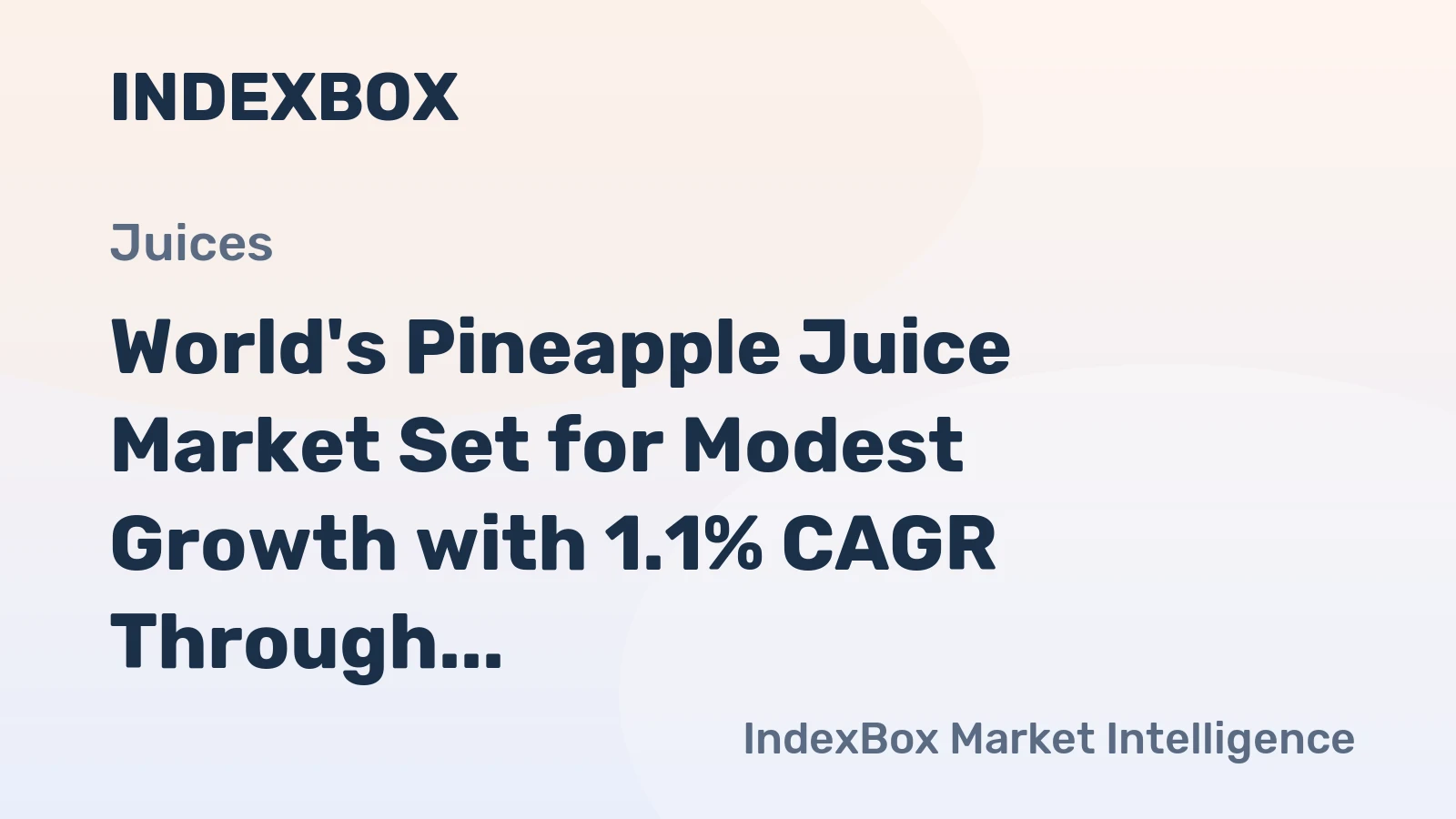 World's Pineapple Juice Market Set for Modest Growth with 1.1% CAGR Through 2035