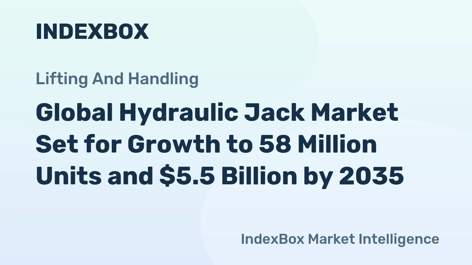 Global Hydraulic Jack Market Set for Growth to 58 Million Units and $5.5 Billion by 2035
