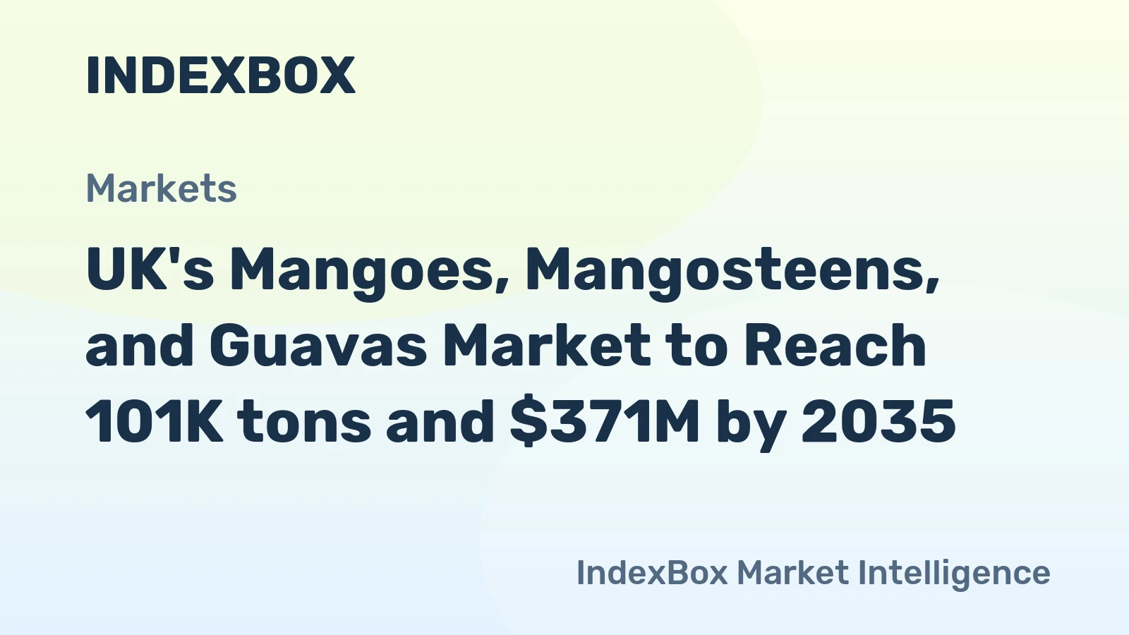 UK's Mangoes, Mangosteens, and Guavas Market to Reach 101K tons and $371M by 2035
