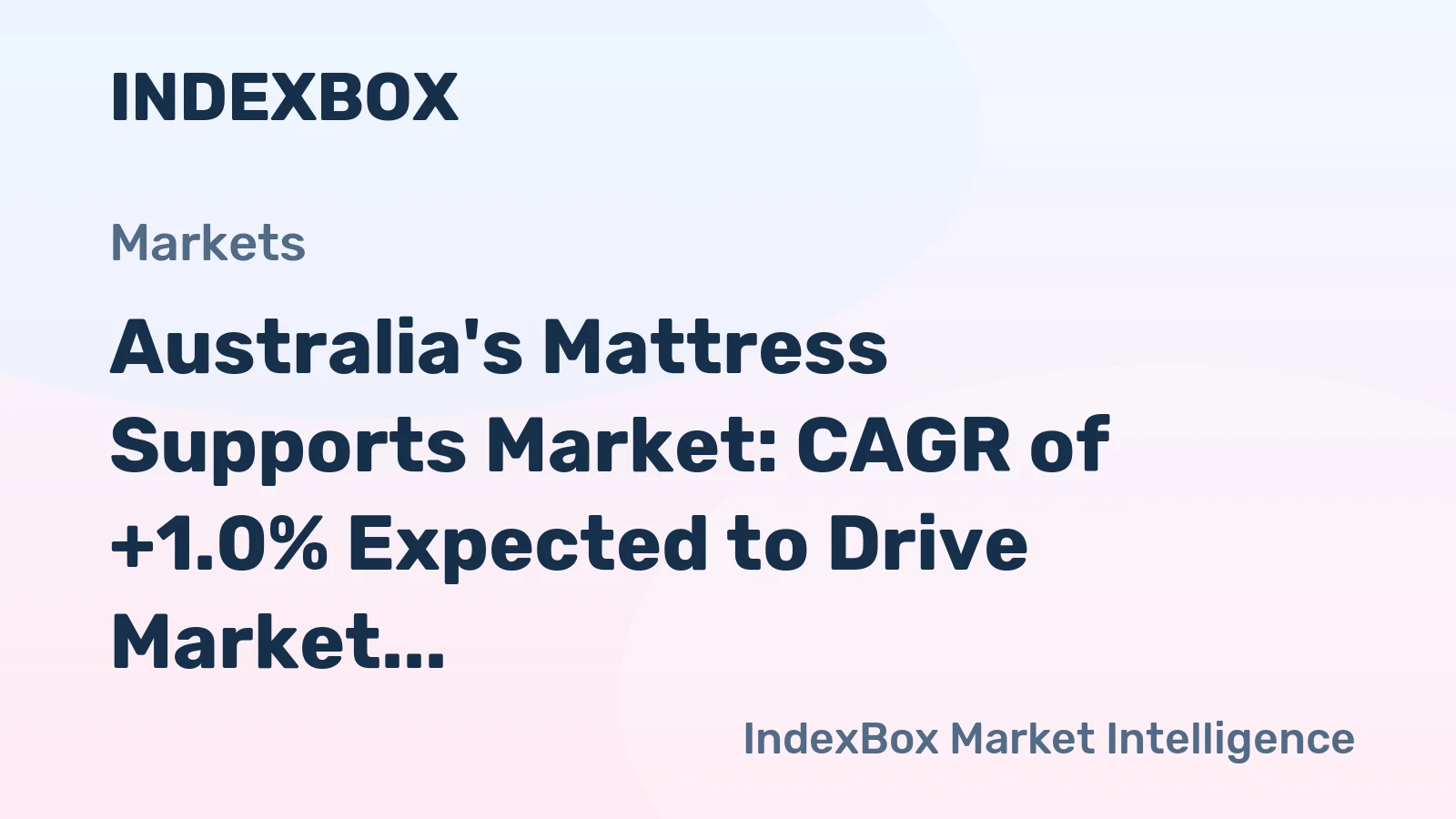Australia's Mattress Supports Market: CAGR of +1.0% Expected to Drive Market Growth to $152M by 2035