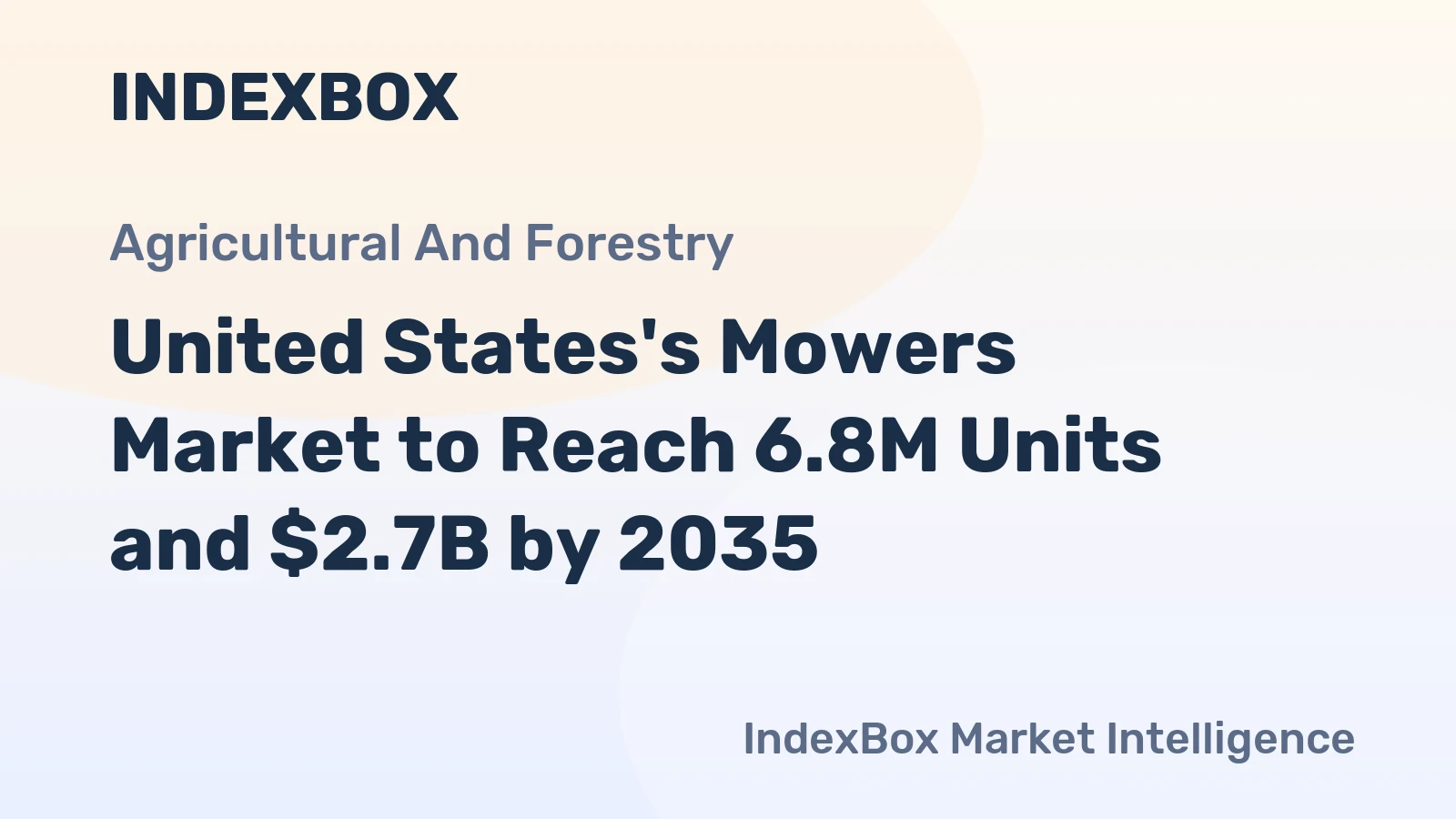 United States's Mowers Market to Reach 6.8M Units and $2.7B by 2035