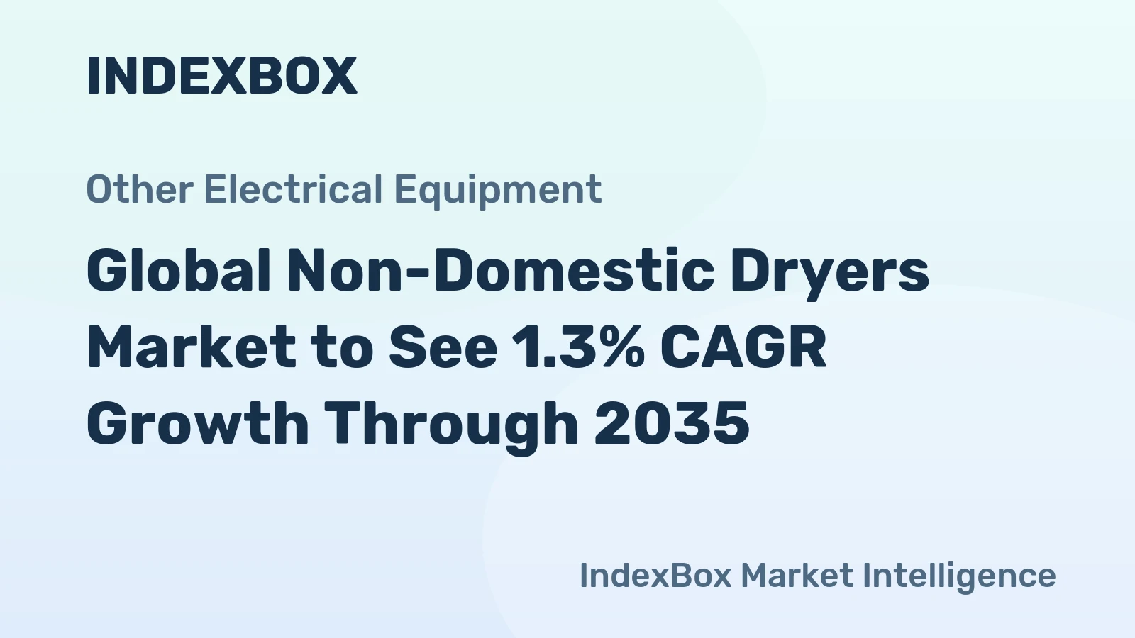 Global Non-Domestic Dryers Market to See 1.3% CAGR Growth Through 2035