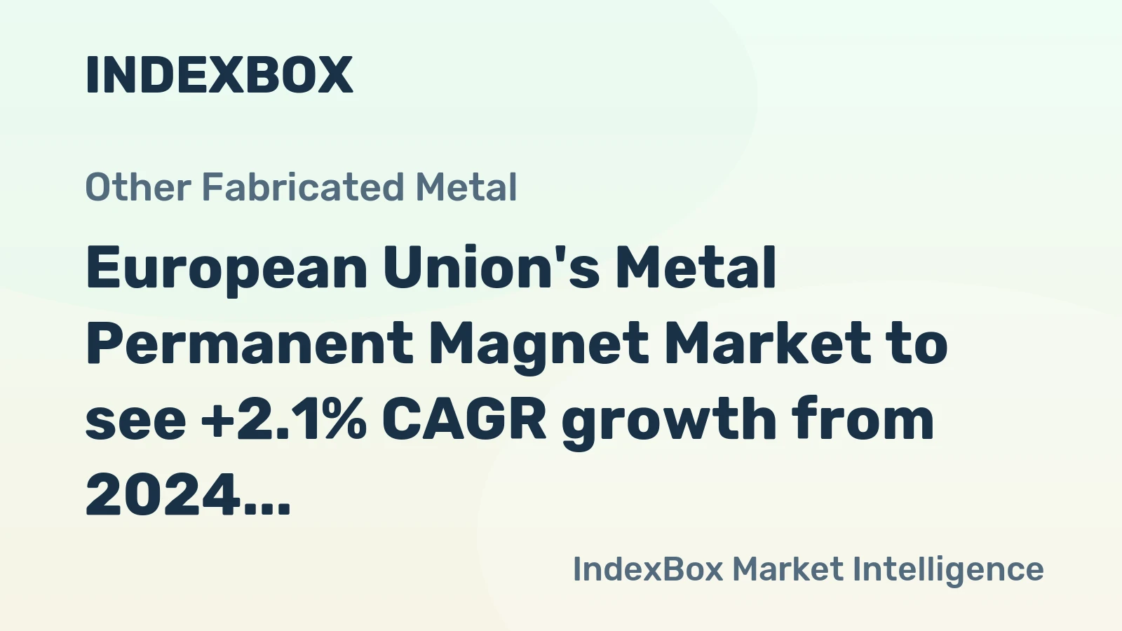 European Union's Metal Permanent Magnet Market to see +2.1% CAGR growth from 2024 to 2035