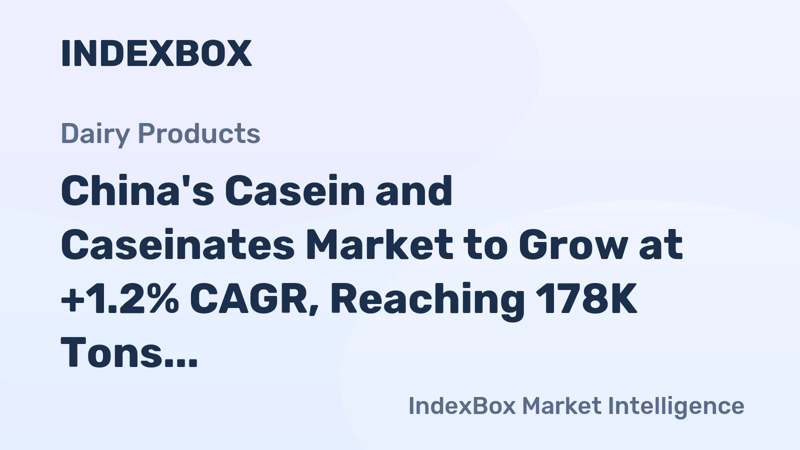 China's Casein and Caseinates Market to Grow at +1.2% CAGR, Reaching 178K Tons by 2035