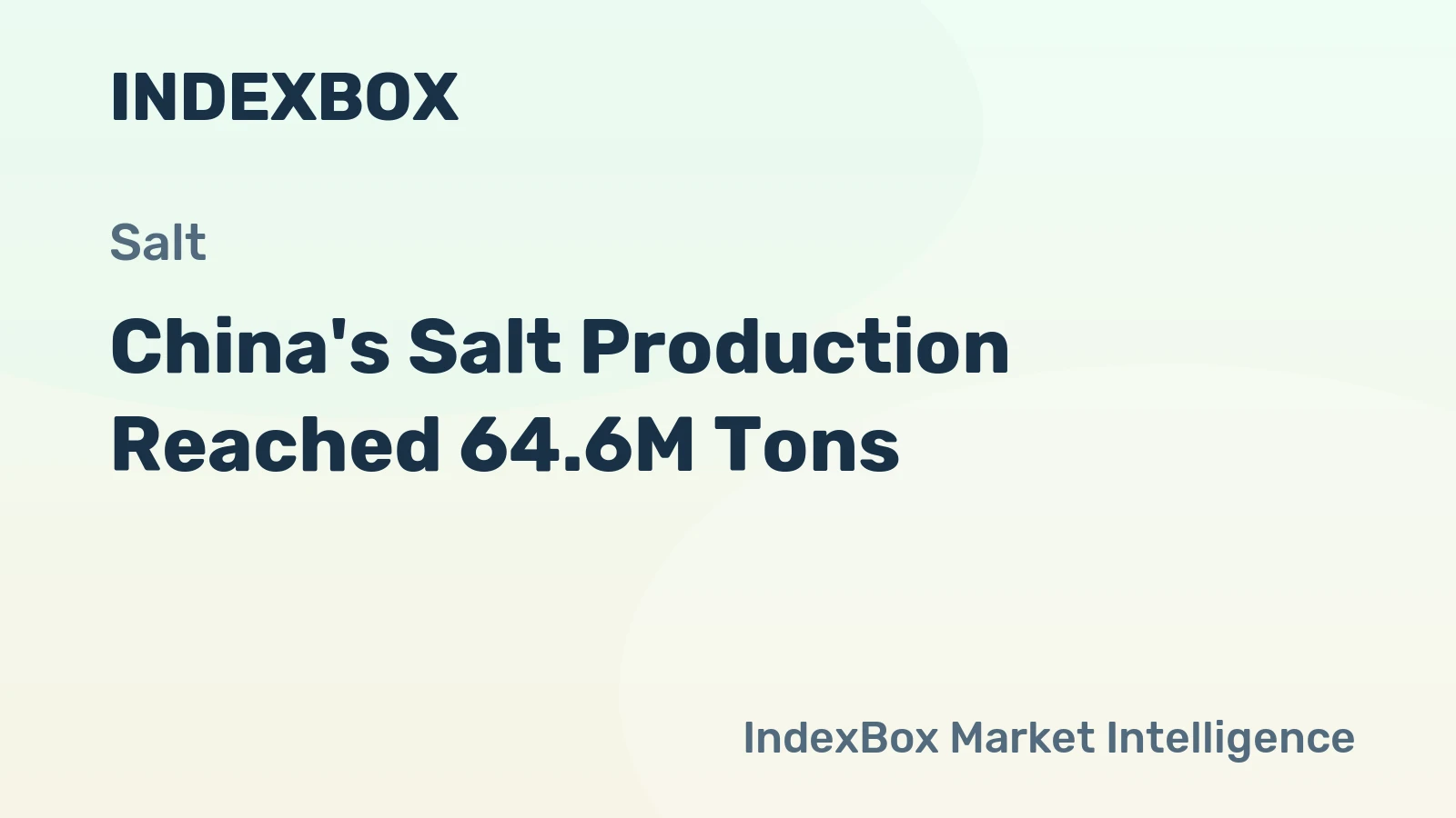 China's Salt Production Reached 64.6M Tons