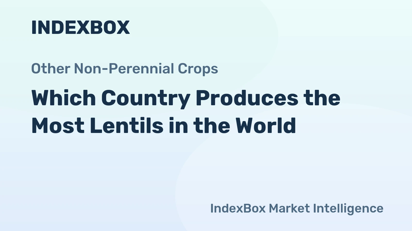 Which Country Produces the Most Lentils in the World?