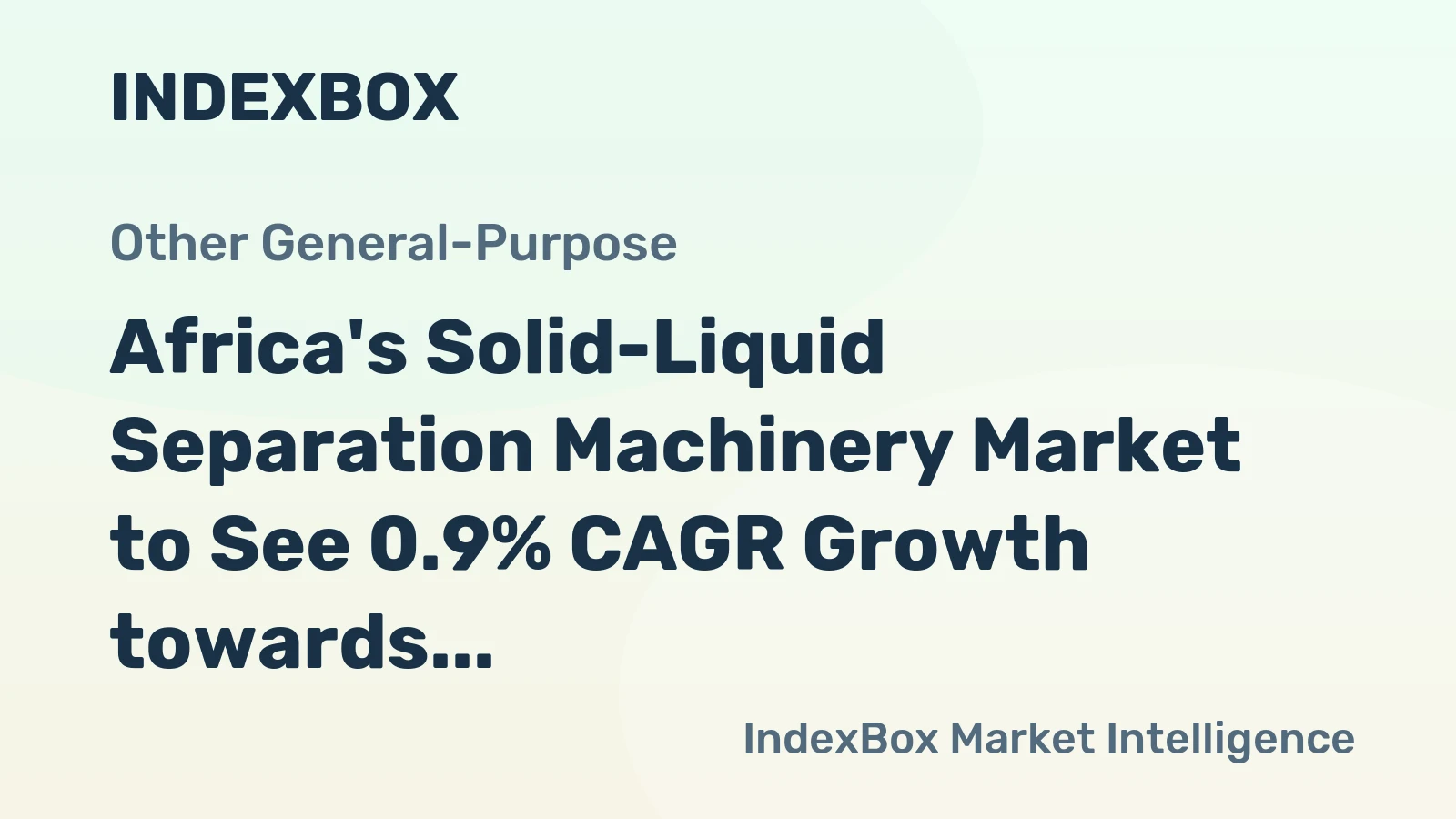 Africa's Solid-Liquid Separation Machinery Market to See 0.9% CAGR Growth towards 2035