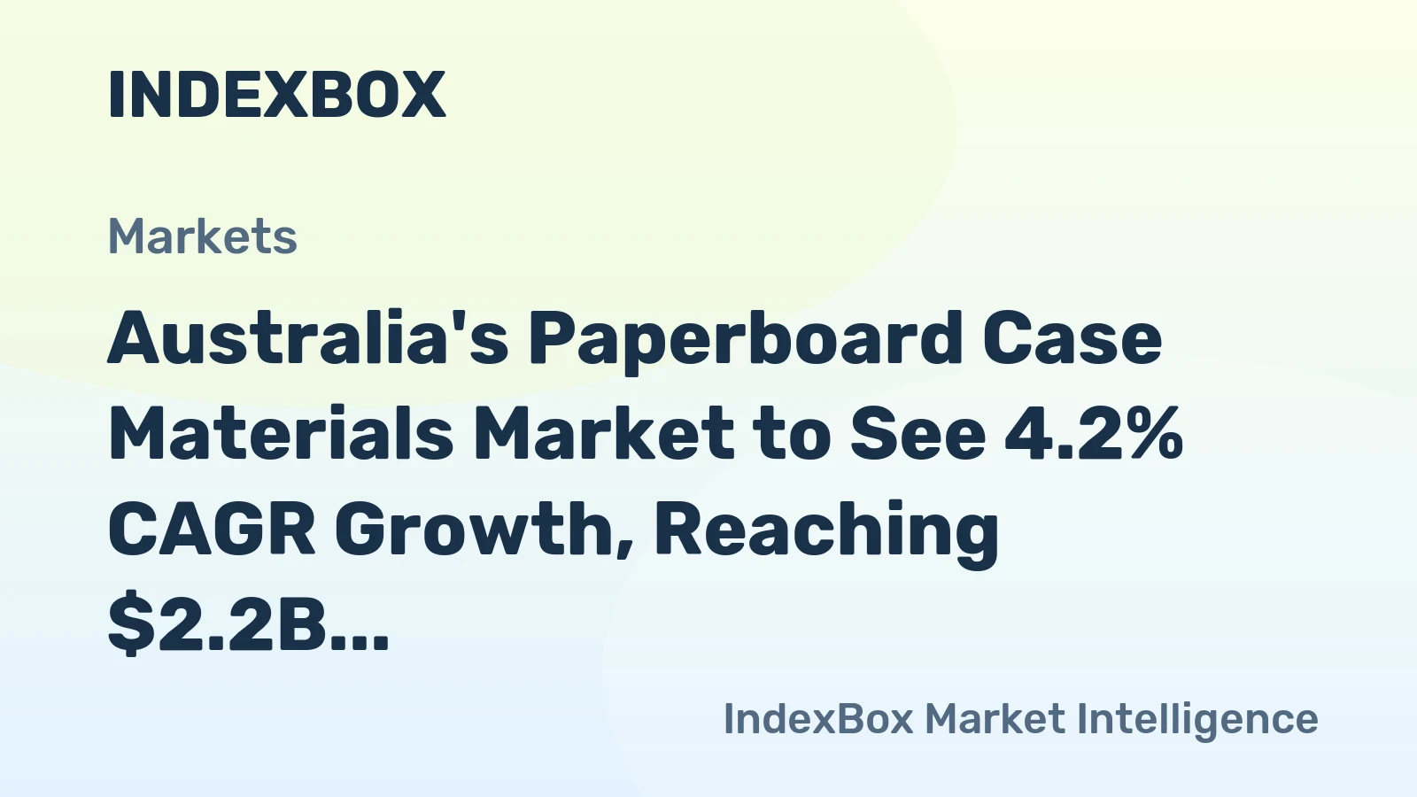 Australia's Paperboard Case Materials Market to See 4.2% CAGR Growth, Reaching $2.2B by 2035