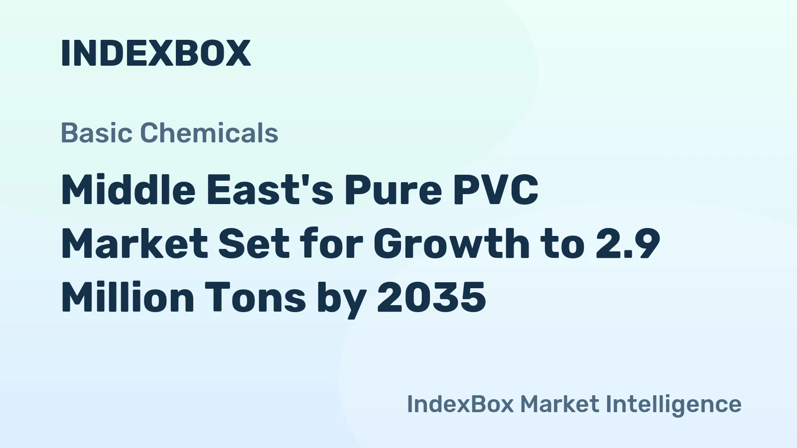 Middle East's Pure PVC Market Set for Growth to 2.9 Million Tons by 2035