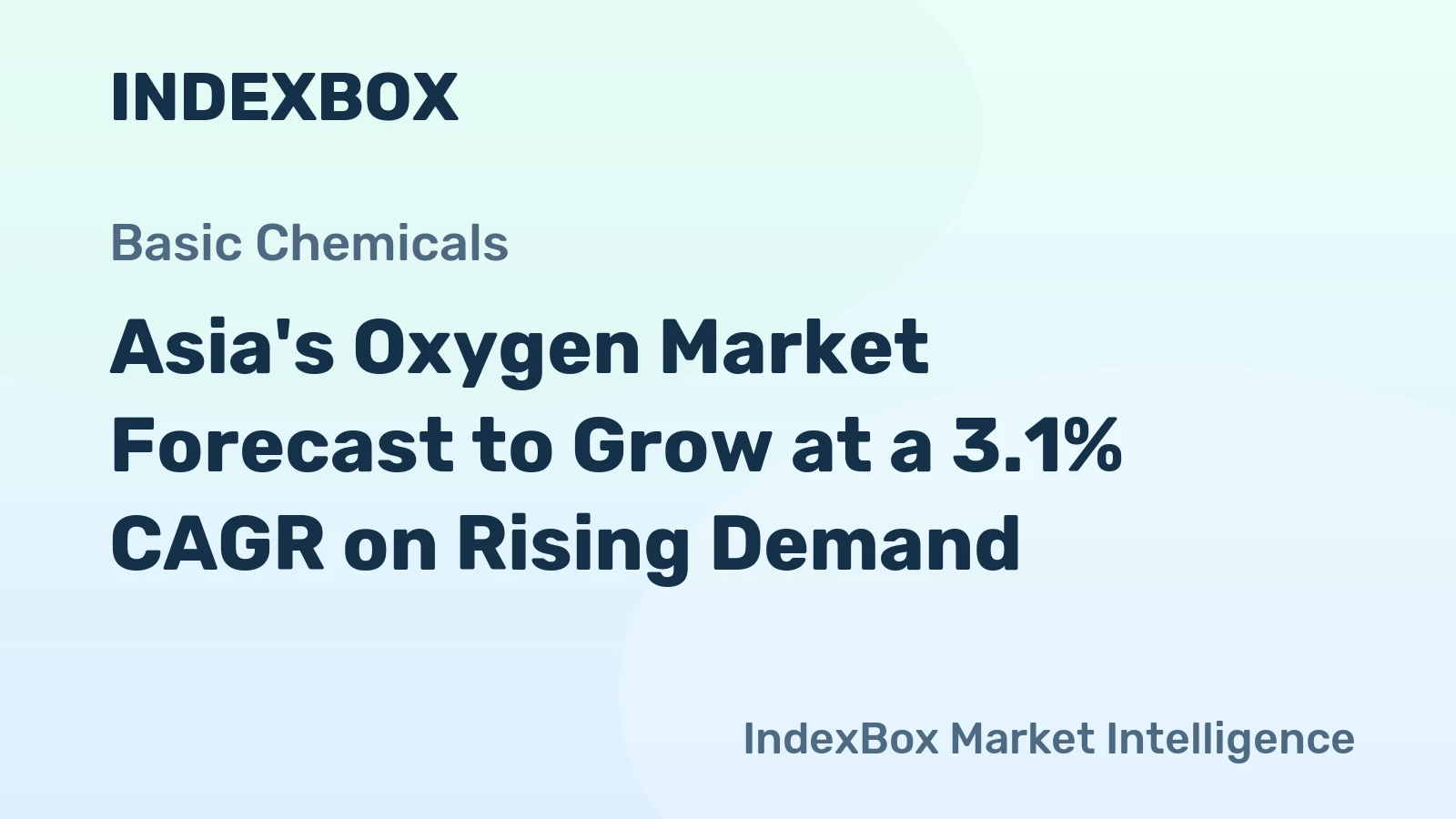 Asia's Oxygen Market Forecast to Grow at a 3.1% CAGR on Rising Demand