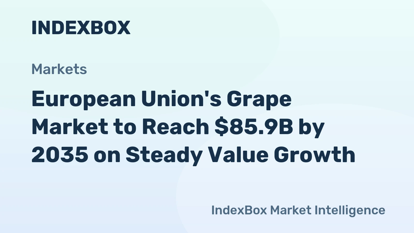 European Union's Grape Market to Reach $85.9B by 2035 on Steady Value Growth