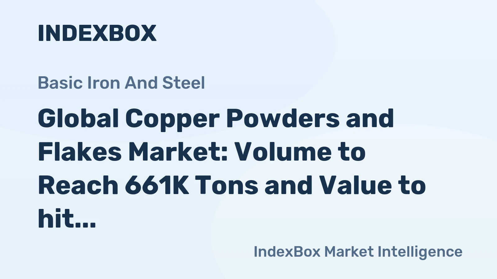Global Copper Powders and Flakes Market: Volume to Reach 661K Tons and Value to hit $3.4B by 2035